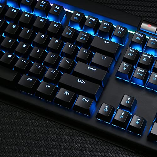 teamwolf VOIDRAY EX Mechanical Gaming Keyboard with Cherry MX Silent Red Switches Media Keys RGB Breath Changing Backlight Anti-Ghosting with 2 USB Ports