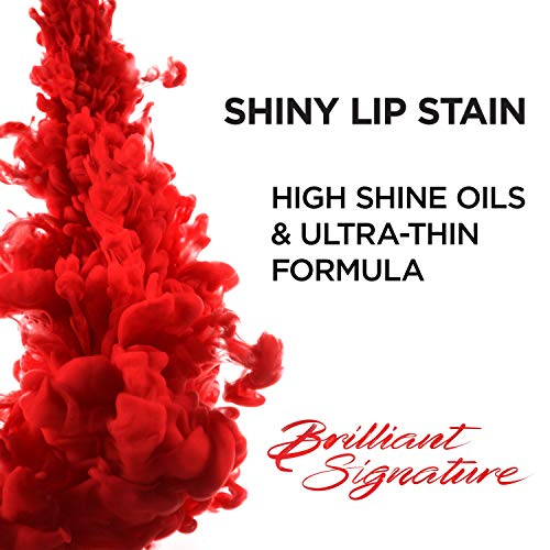 L’Oréal Paris Brilliant Signature Shiny Lip Stain Lipstick, Be Captivating 0.21 Fl Oz.