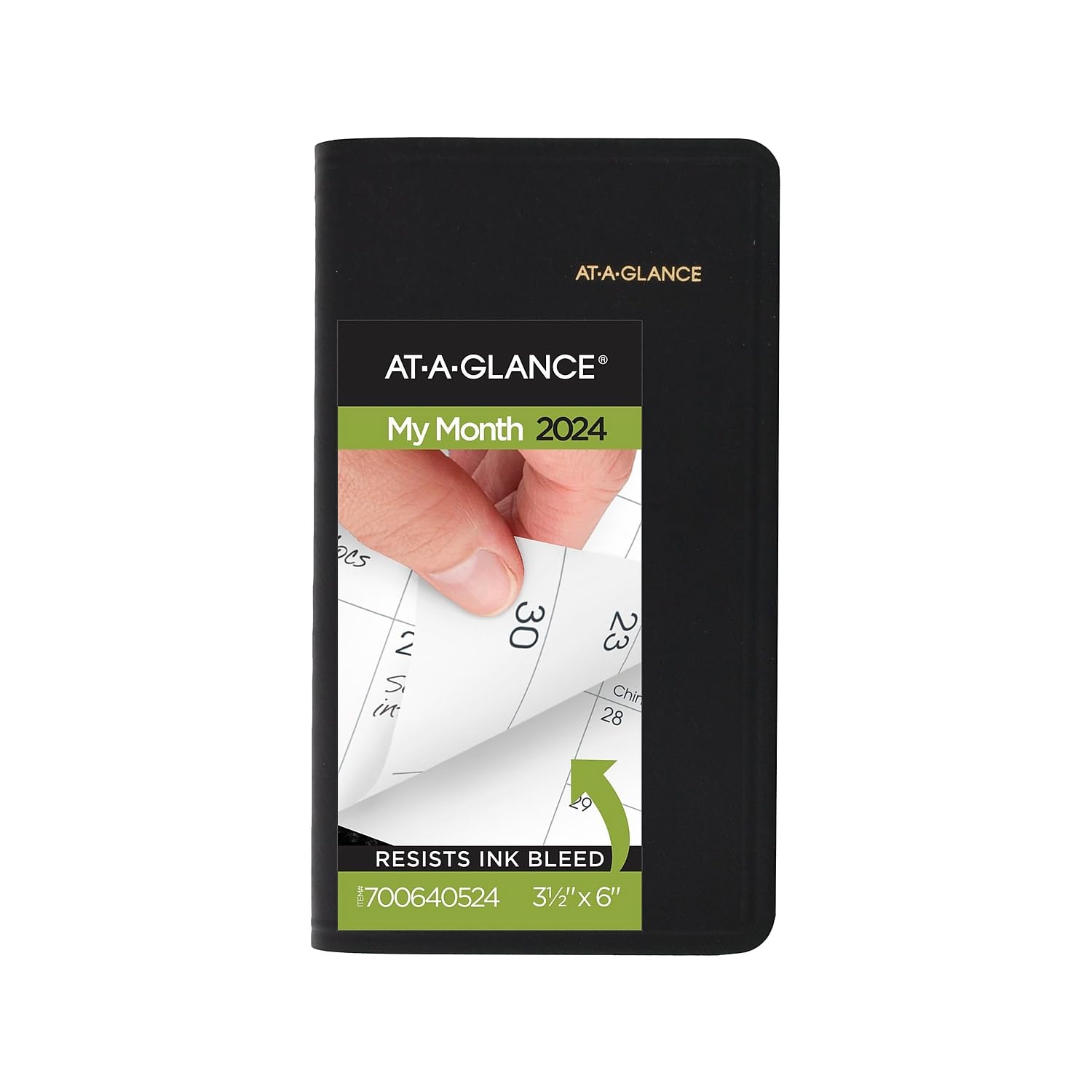 2024-2025 AT-A-GLANCE 3.5-inch x 6-inch Monthly Planner, Black (70-064-05-24)