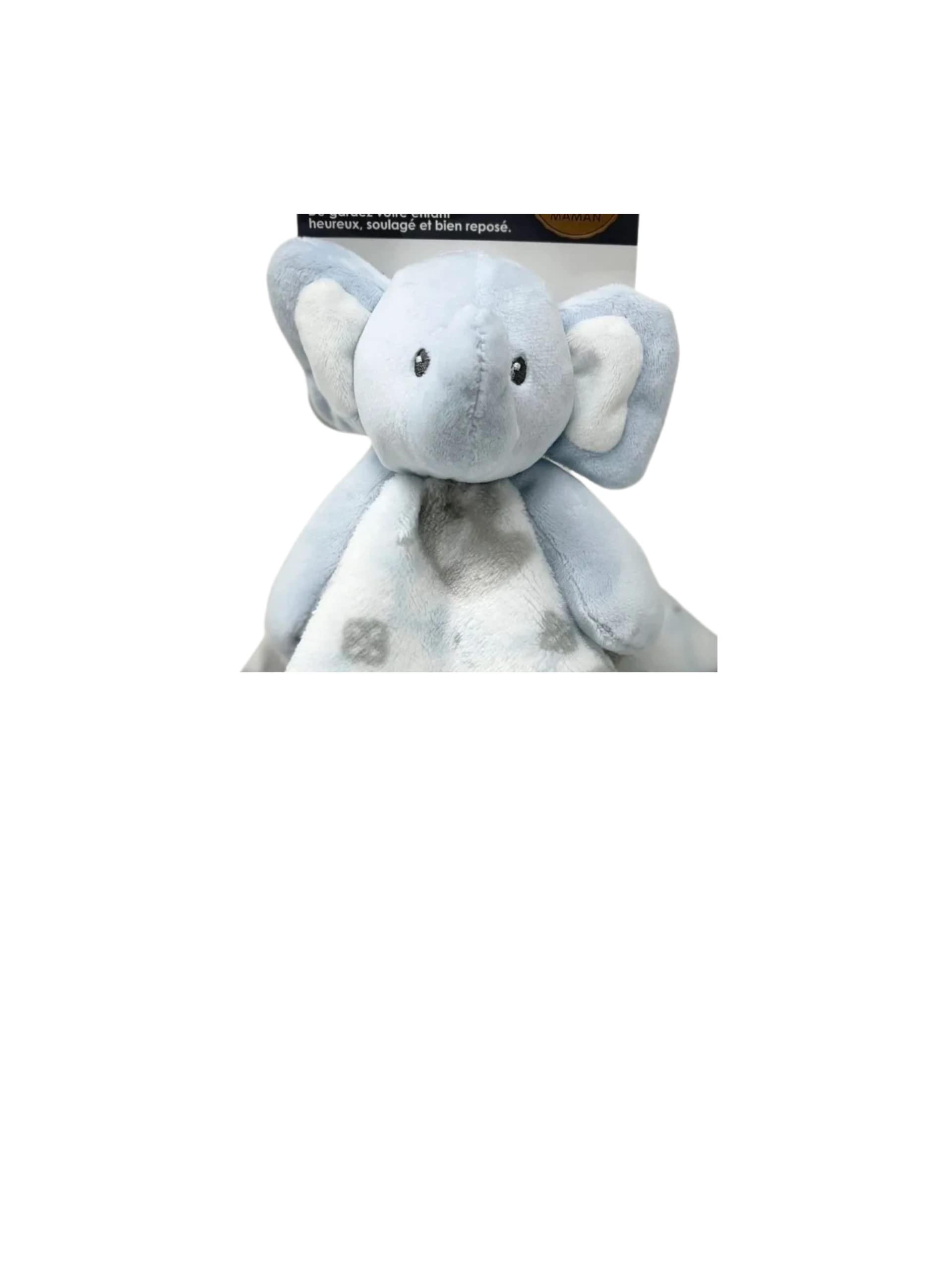 Blankets and Beyond Blue Elephant Nunu Lovey soft plush owl design security blanket
