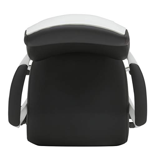 Calico Designs High Back, Height and Tilt Adjustable, Modern Executive Chair with Padded Arms and Chrome Base in White/Black PU
