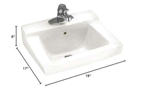 American Standard 0321075.020 Declyn Wall-Hung Bathroom Sink, White