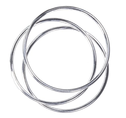 3 Sterling Silver Stacking Rings 1mm Round Size 6