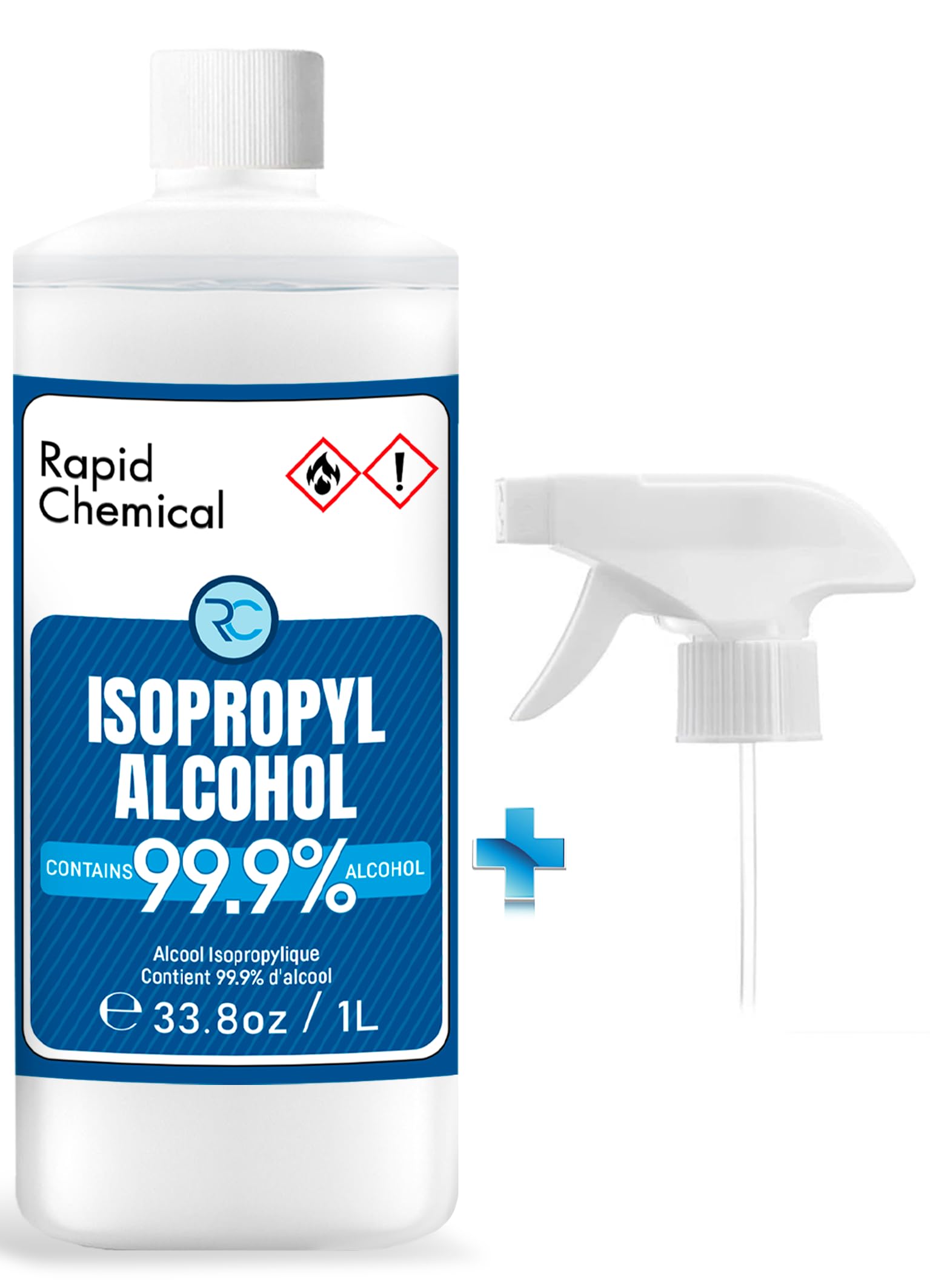 99% Isopropyl Alcohol - USP Grade - 99 Percent Concentrated Rubbing Alcohol (1 Liter / 33.8 Oz)