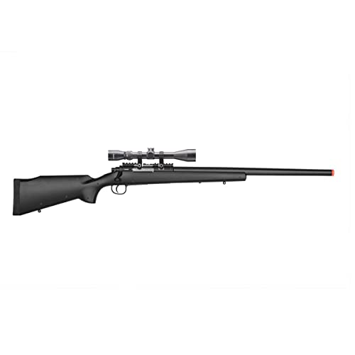Airsoft Sniper Rifle M61 with Aluminum Metal Rifle Scope-Bolt Action Powerful Spring Airsoft Gun, Extreme Power Accurate Sniping with .20g 6mm BBS Ammo