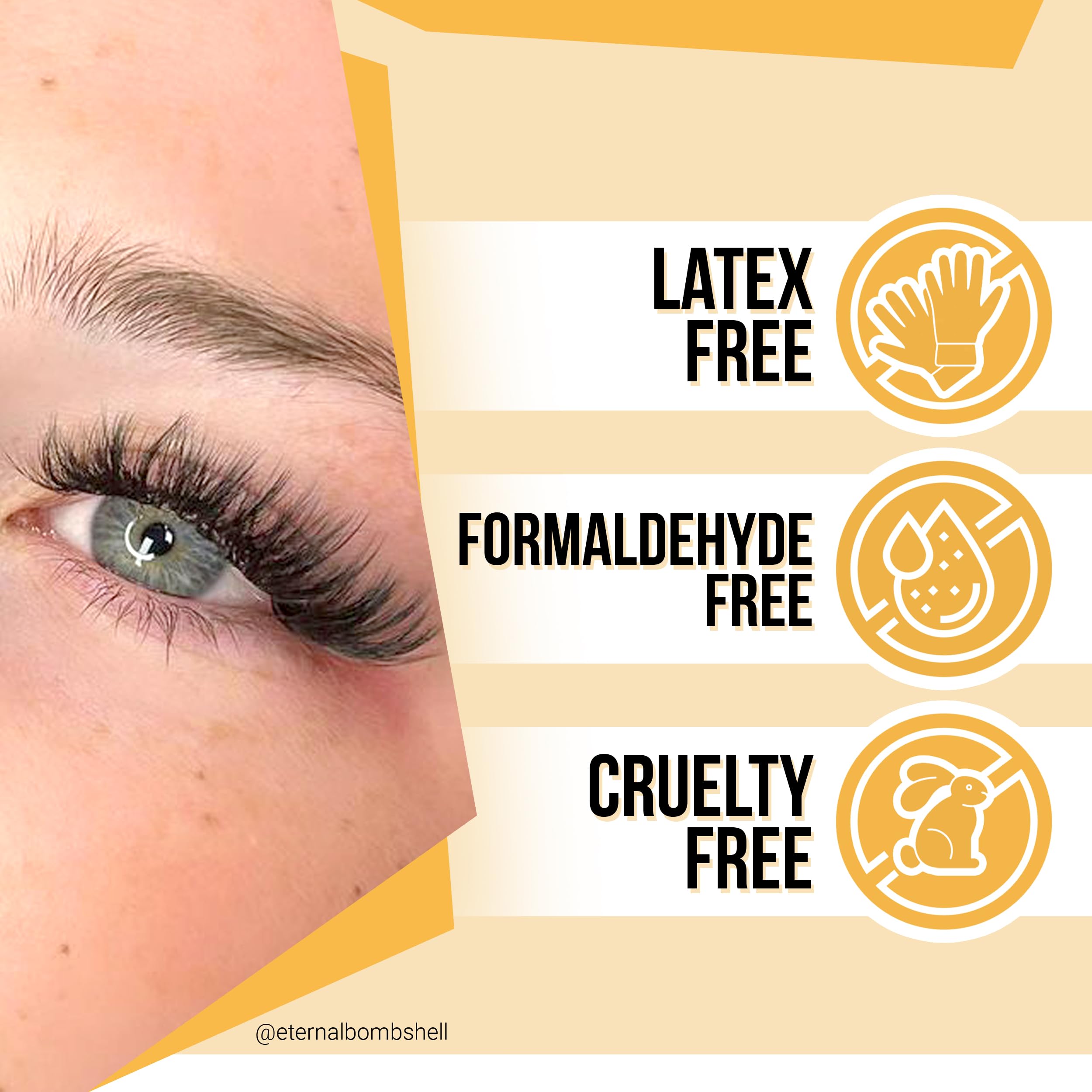 Forabeli Pure Sensitive Eyelash Glue 5ml - 7-8 Sec Drying Time, 3-4 Weeks Retention, Black Adhesive, No Fume, No Irritation
