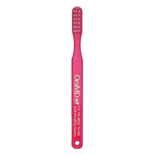 OraMD Soft Bristles Toothbrush - Designed by Dr. Charles C. Bass for Sensitive Teeth and Gums - Manual Toothbrushes with Soft Nylon Bristles for Adults Oral Care - Pack of 6