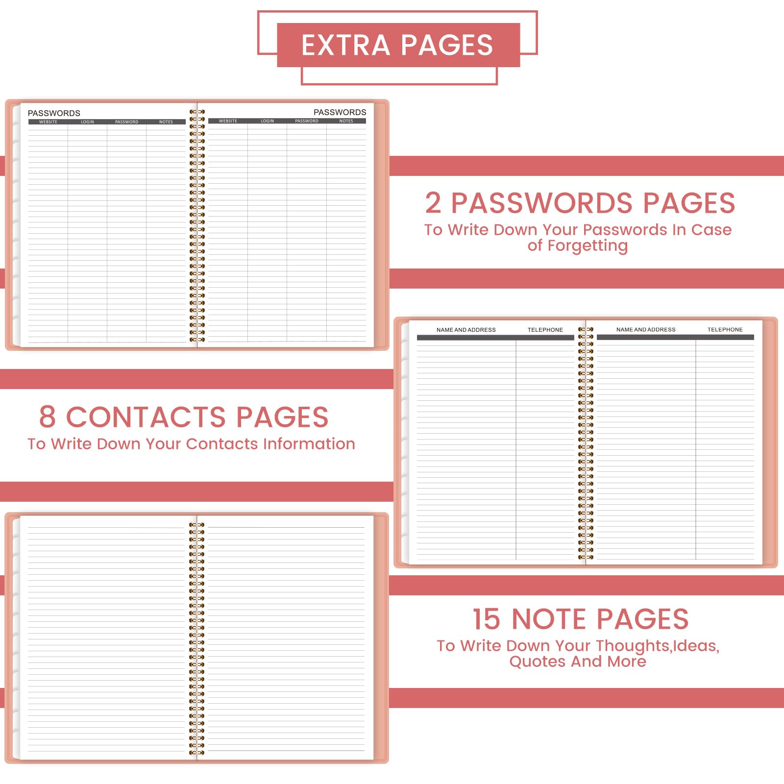 2024-2025 Monthly Planner - Monthly Calendar/Planner 2024-2025, JUL. 2024 - DEC. 2025, 9'' x 11'', 18 Monthly Planner Spiral Bound with Soft Leather Cover, 15 Note Pages, Monthly Tab, Inner Pocket