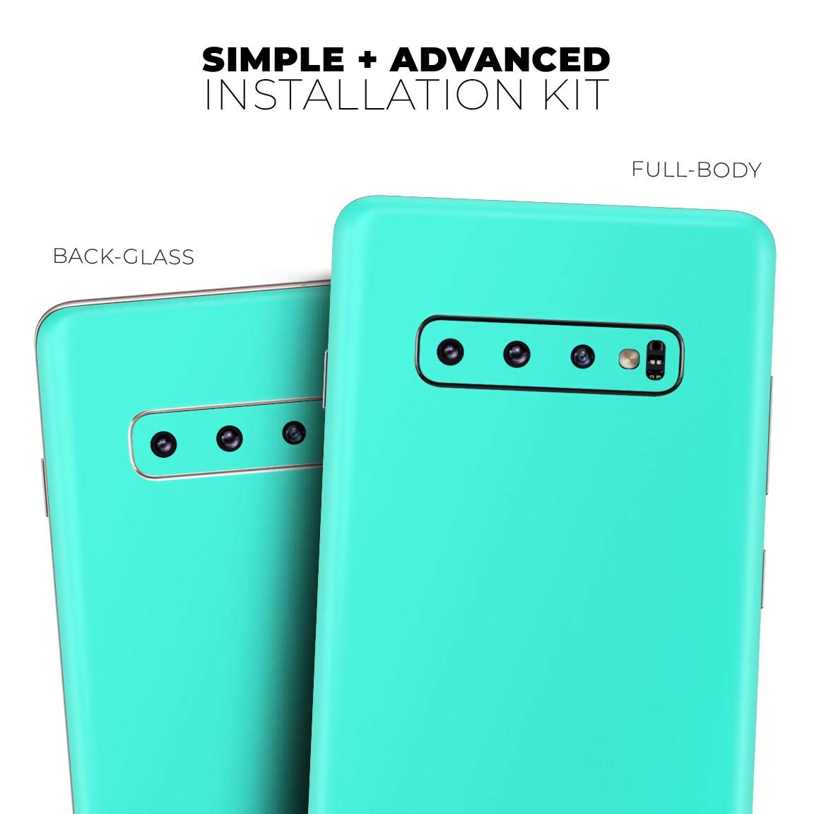 DesignSkinz Solid Mint V2 Protective Vinyl Decal Wrap Skin Cover Compatible with The Samsung Galaxy S20 (Screen Trim & Back Glass Skin)