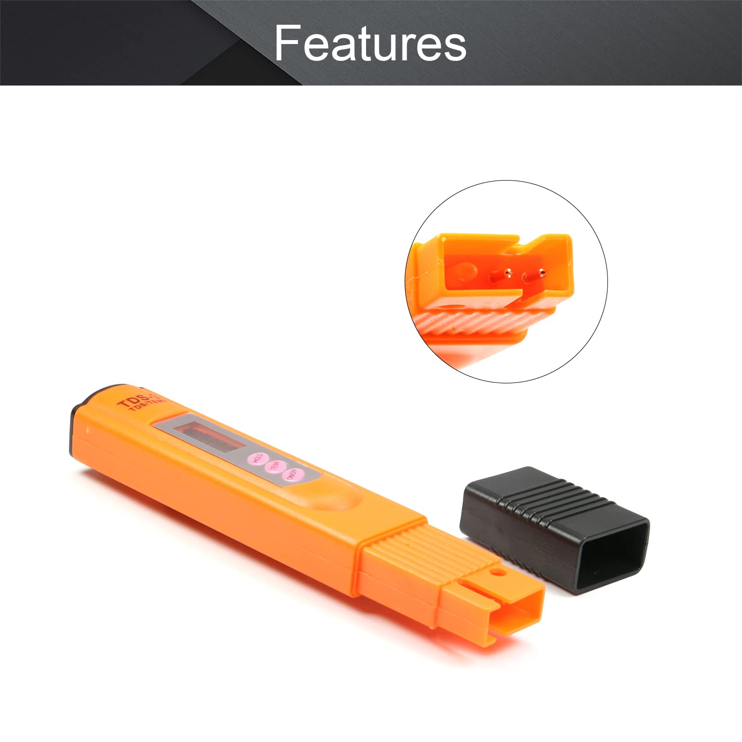Othmro 1Pcs TDS and EC Tester 1-9990PPM 1 Resolution Plastic Titanium Alloy Meter Digital Water Tester Handheld Tester Accuracy ± 1% for Aquariums Swimming Pools Water Filters Orange