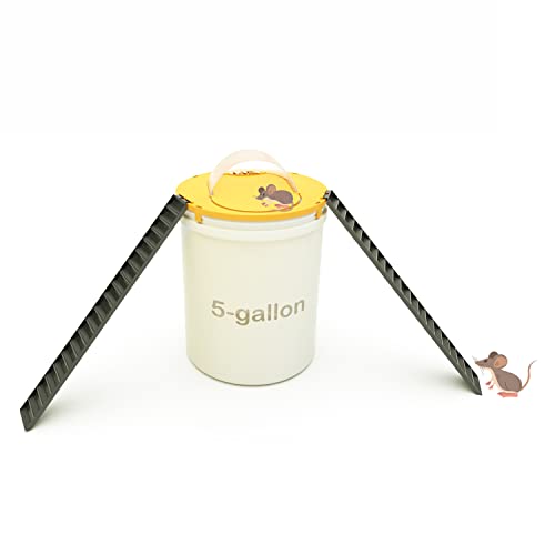 2Packs Mouse Trap Bucket - Bucket Lid Mouse Trap, Auto Reset Design Balance Mouse Trap for Indoor & Outdoor ,5 Gallon Bucket Compatible