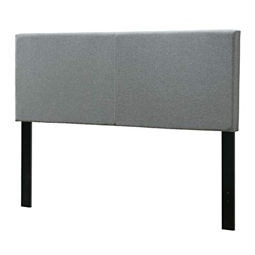 DG Casa Kelly Panel Bed Frame with Storage Drawers and Upholstered Headboard, Queen Size in Grey Linen Style Fabric