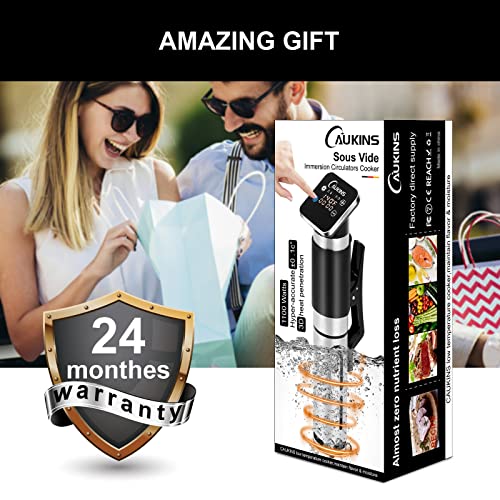 CAUKINS Sous Vide Machine Suvee Cooker:Sous-vide 1100 Watts Sous Vide Cooker Sous Vide Kit Immersion Circulators for Precision Cooker