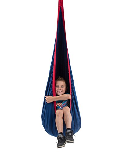 Child Pod Swing - Indoor Sensory Hammock - Including All Hardware Accessories - Includes Removable Cushion