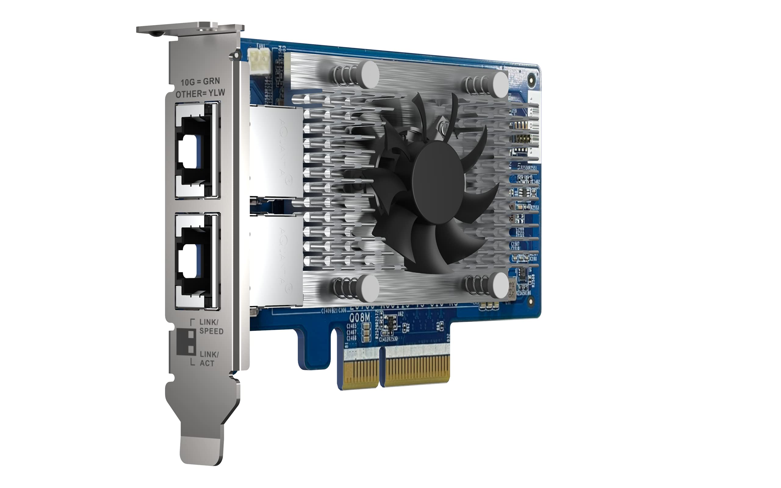 QNAP QXG-10G2T-X710 Two Port 10GbE Network Card with SR-IOV and iSCSI, Block-Based and Supports Multiple Virtual Disk Modes