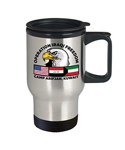 Camp Arifjan Travel Mug Operation Iraqi Freedom Kuwait