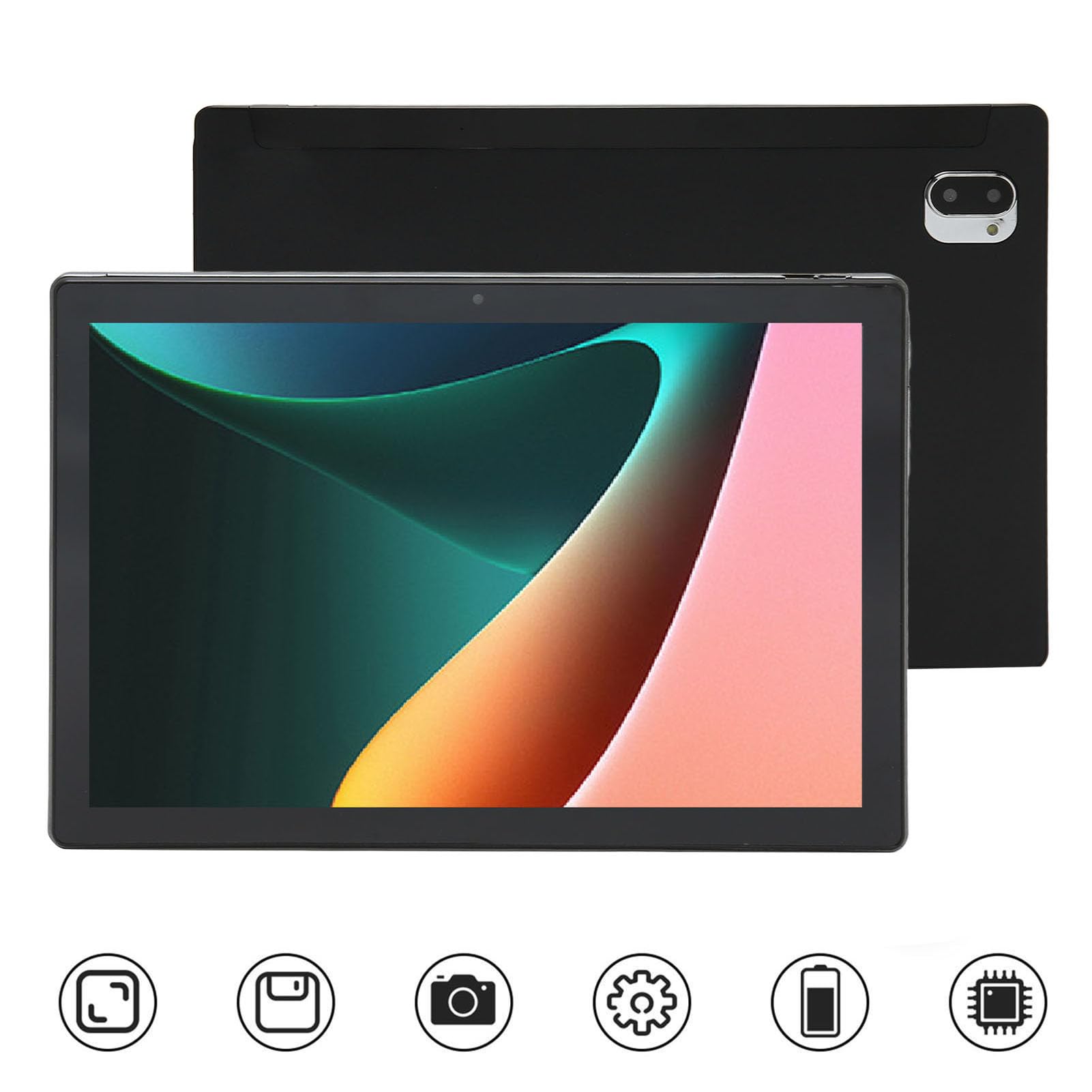 2 in 1 Tablet, 10.1 Inch Android12 Tablet, 4G Cellular Tablet with Keyboard & Case, Octa Core CPU, 6GB RAM 128GB ROM, FHD Display, 16MP Dual Camera, 5G WiFi, BT5.0, 7000mAh