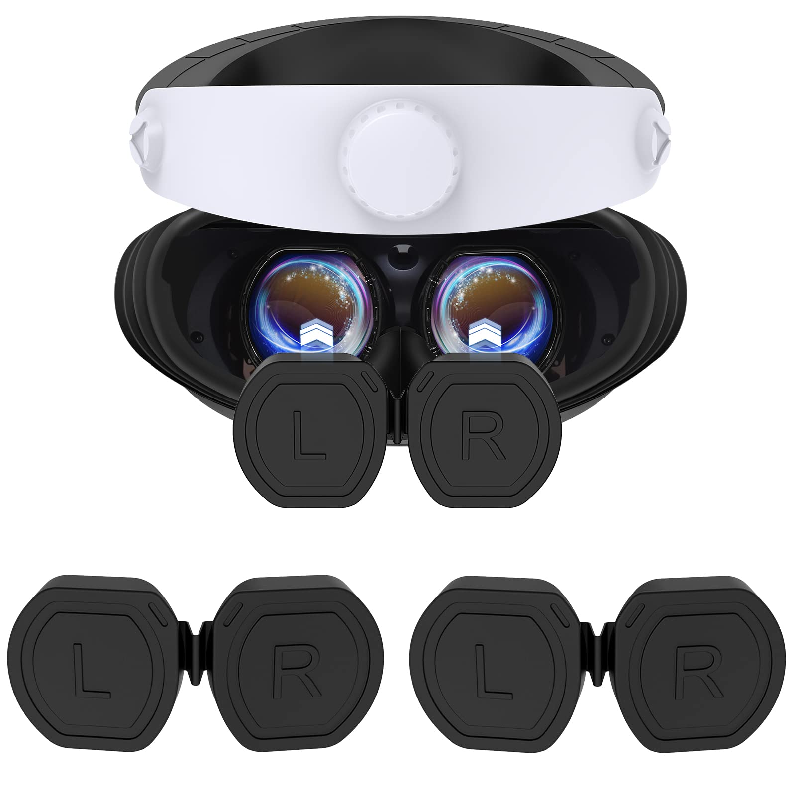 2 Packs Soft Silicone Lens Protector Cover for PS VR2, Thickened Lens Cap for PSVR 2 Glasses, Dust Proof & Anti-Scratch Cover for PSVR2, Washable Protect Lens Sleeve for Playstation VR2 Accessories