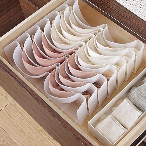 NewMoo 6Pcs / Set Underwear Boxes Stable Stackable Bra Clothes Storage Rack Cupboard Drawer Divider Finishing Combination Bra Organizer