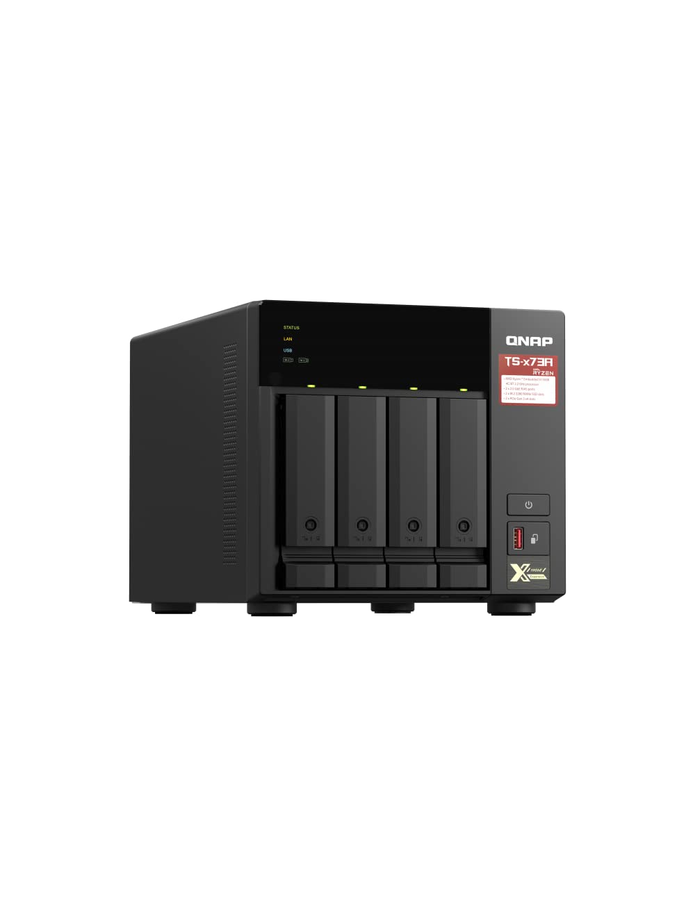 QNAP TS-473A-8G SAN/NAS Storage System, Black
