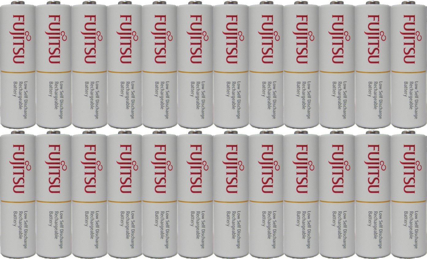 Fujitsu 100 Ready-to-use HR3UTC AA Rechargeable Batteries NiMH 1.2V Min. 1900mAh Made in Japan