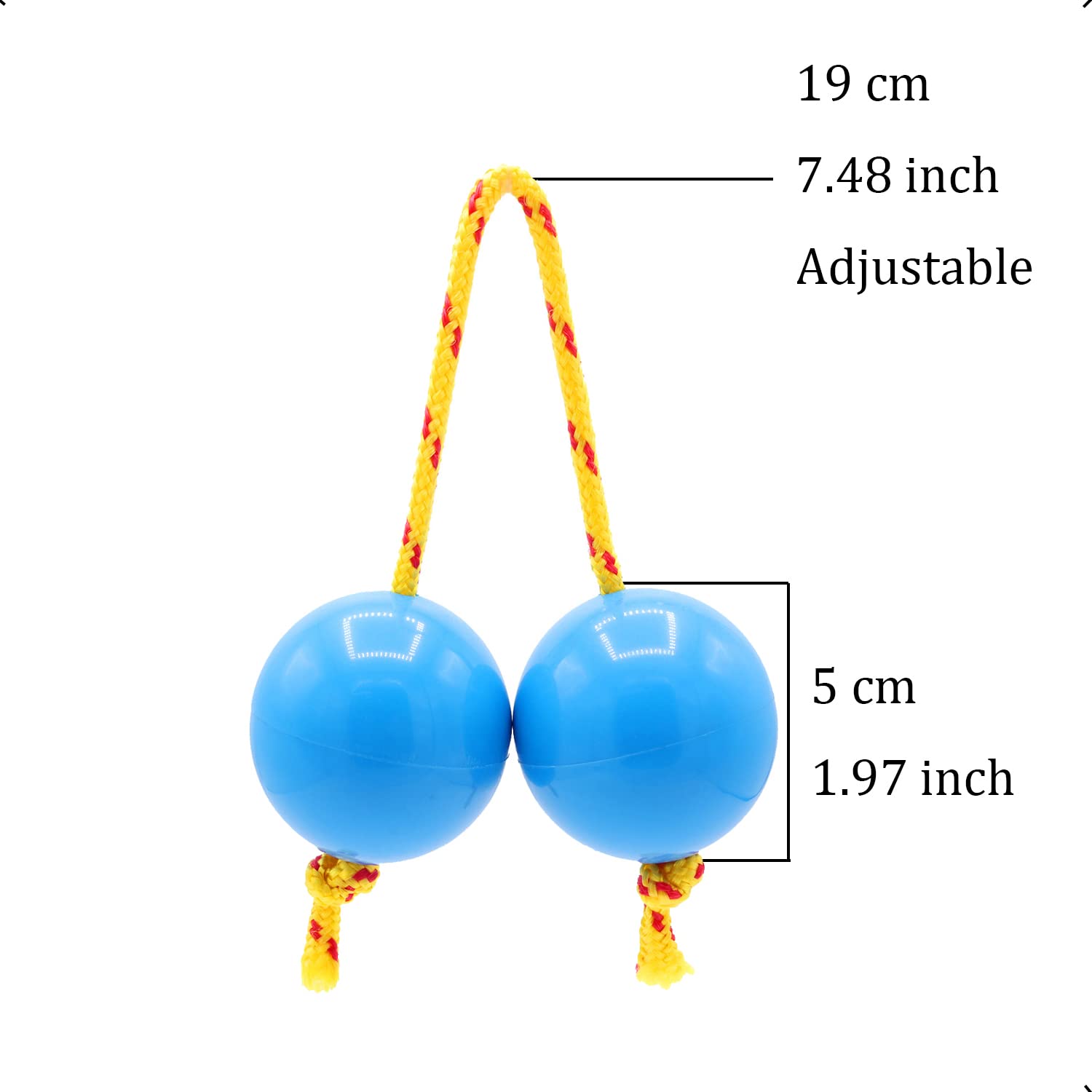 2 Pair Aslatuas Rhythmic Ball,Kashaka Instrument,Music Egg Shaker, Double Gourd Percussion,Asalato Fingertip Drum Balls,African Shaker Rattle,Black