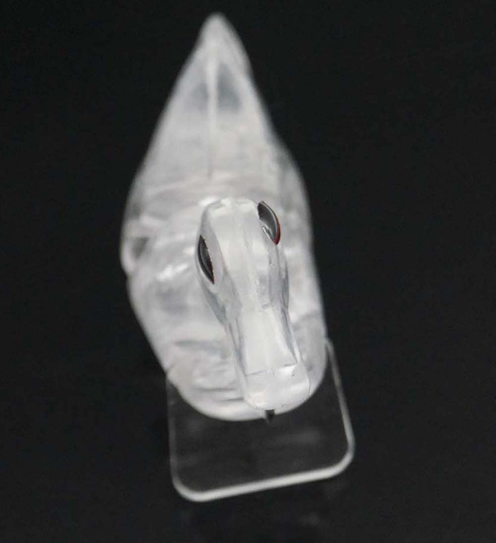 2Jointed Duck Bait 5PCS Blank Unpainted top Water Fishing Lures Topwater Swimbait Clear Hard Duck 8374# with Free Eye