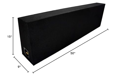 American Sound Connection Dual 12" Subwoofer Regular Standard Cab Truck Sub Box Enclosure 5/8" MDF - Black
