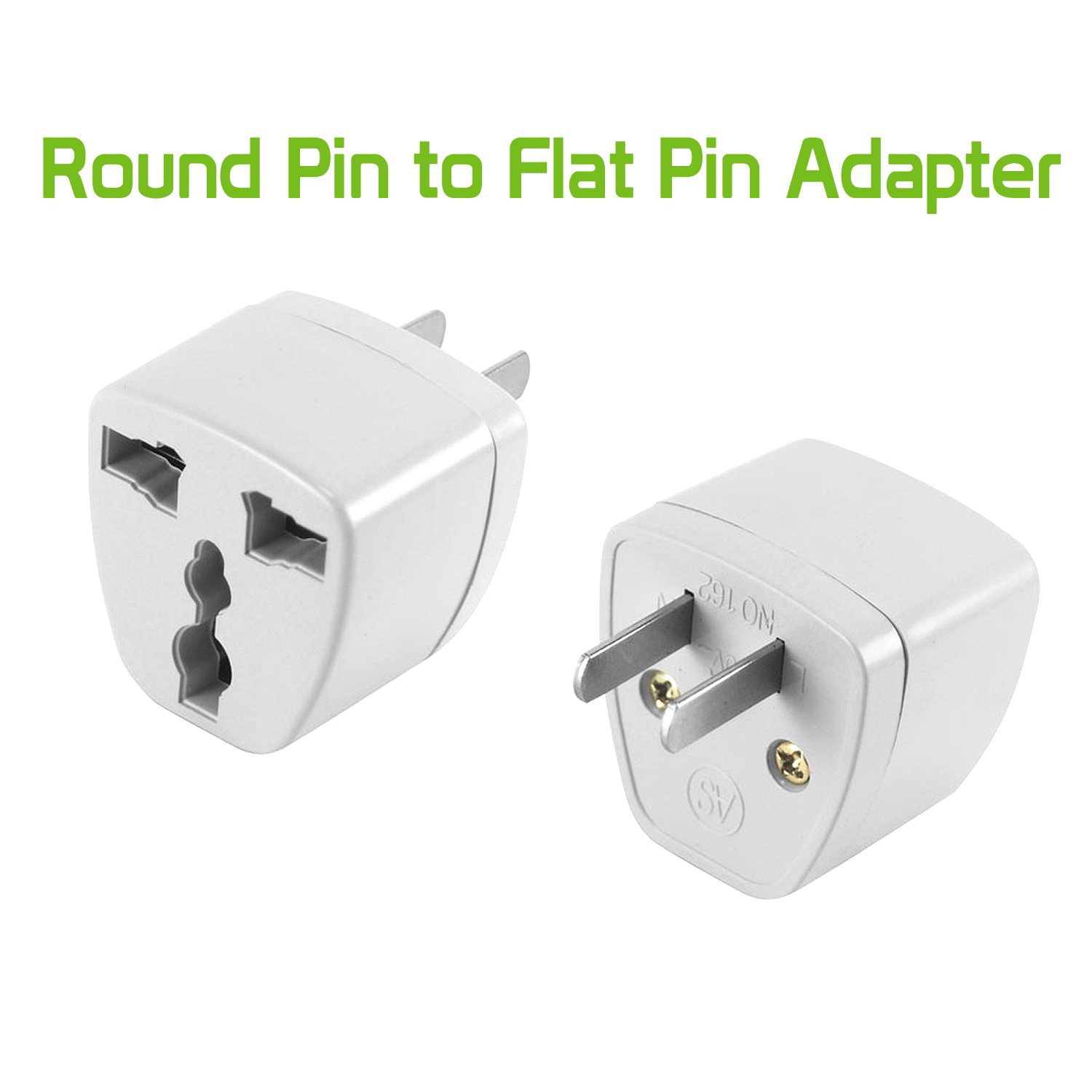 Cellet Universal Travel Adapter: Seamless Plug Conversion for International Travelers AC Wall Power Adapter to Convert China, UK, AU, EU & Other Plugs to US Plug Socket (2PACK)