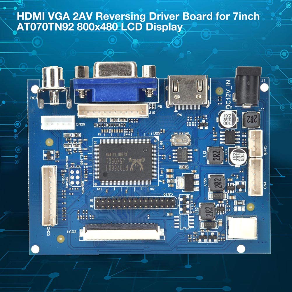 LCD Driver Board, Universal 40 Pins 9V-24V HDMI VGA 2AV Input LCD Controller Board, for AT070TN92 LED Panel AT065TN14
