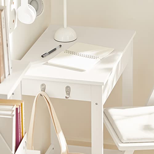 Haotian FWT43-W,White Computer Desk Workstation Writing Desk Children Teenagers Desk