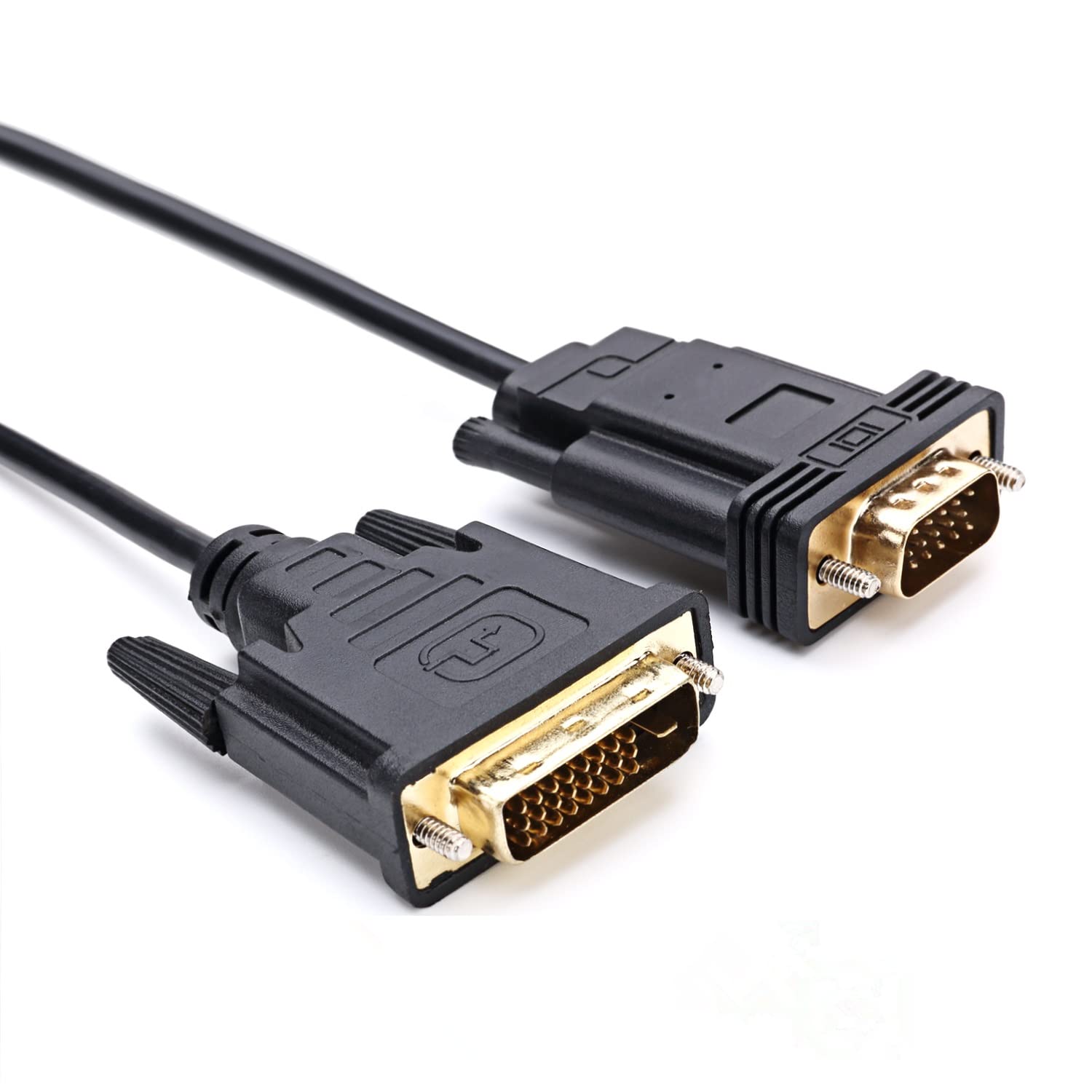CableDeconn Active DVI to VGA, 6FT DVI 24+1 DVI-D M to VGA Male with Chip Active Adapter Converter Cable for PC DVD Monitor HDTV