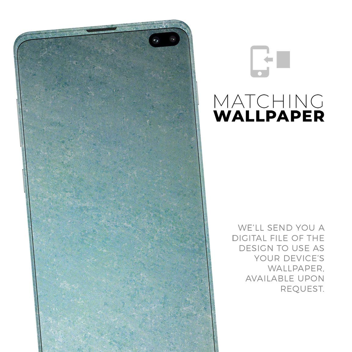 DesignSkinz Textured Teal Surface Protective Vinyl Decal Wrap Skin Cover Compatible with The Samsung Galaxy S20 (Screen Trim & Back Glass Skin)