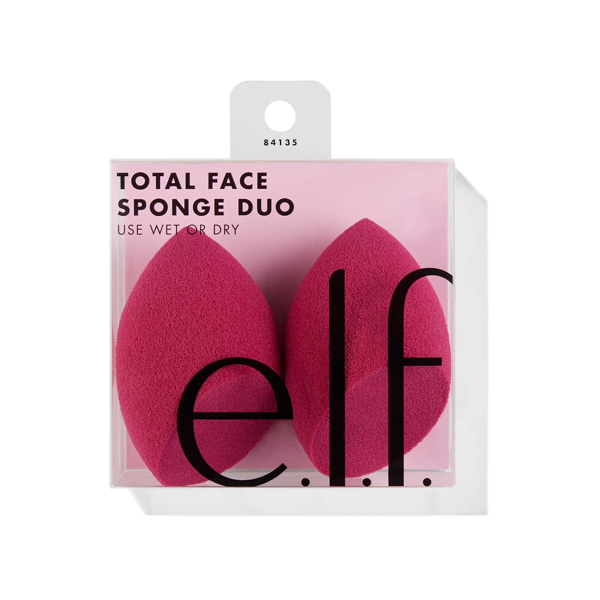 e.l.f. Total Face Sponge Duo, Plush, Multi-Sided & Latex-Free Makeup Sponges For Easy Blending Of Concealer, Highlighter & more, Vegan & Cruelty-Free