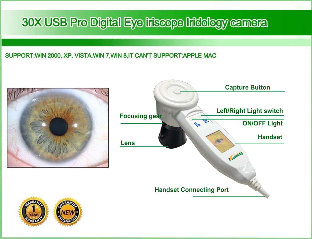 Iriscope Iridology Camera 5.0 MP LED Light Iris Analyser Iridoscope iriscopio