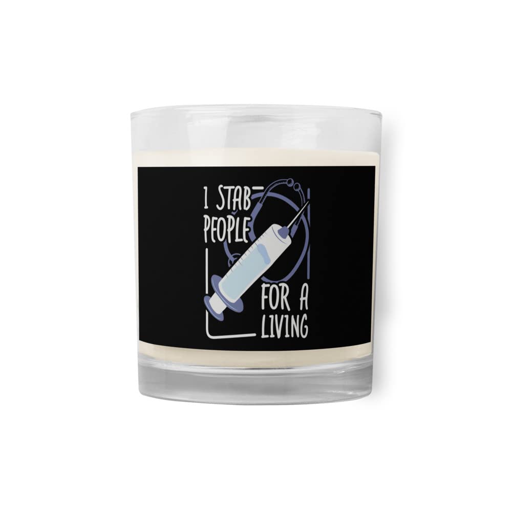 2myhands I Stab People for A Living Funny Injection Stethoscope Wax Candle