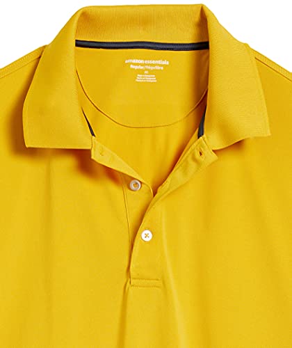 Amazon Essentials Men's Regular-Fit Quick-Dry Golf Polo Shirt (Available in Big & Tall), Golden Yellow, XX-Large