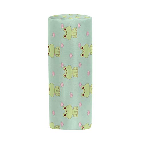 Pencil Case Cute Animal Frog Flower Pencil Bag Zipper Pouch Holder Student Pen Bag Stationery Cosmetic Makeup Bag for School Supplies Teens Work