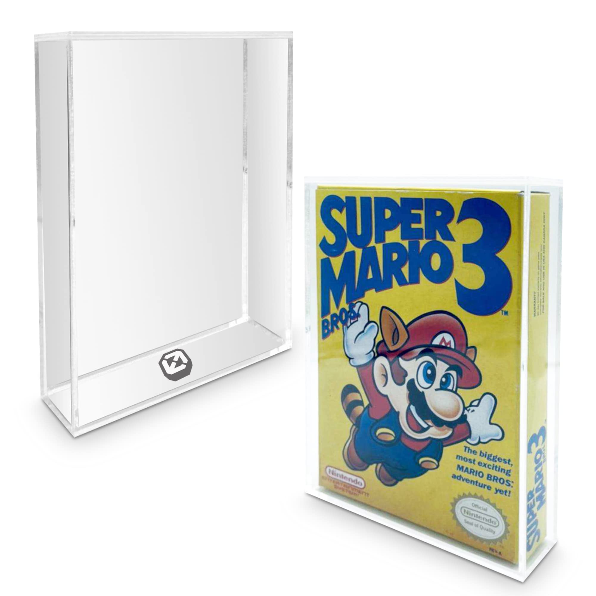 Acrylic Video Game Box Storage Case for Nintendo NES Video Game Box - 4MM Thick, Anti-Dust, Anti-UV, and Acid-Free Clear NES Holder, Video Game Covers by EVORETRO (Pack of 2)
