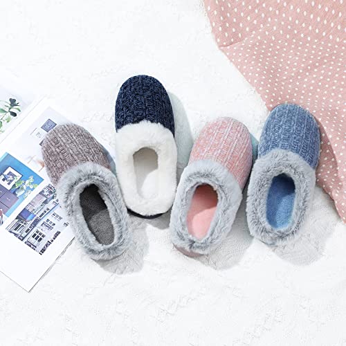 Amazon Essentials Women's Warm Cushioned Slippers for Indoor/Outdoor Pink, Size 8