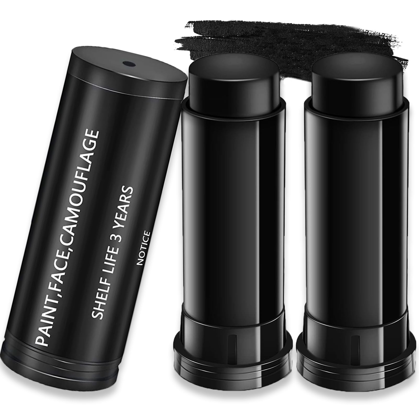 2PCS Black Lipstick, Moisturizing Tinted Lip Balm Tinta De Labios for Parties Clown Lip Makeup