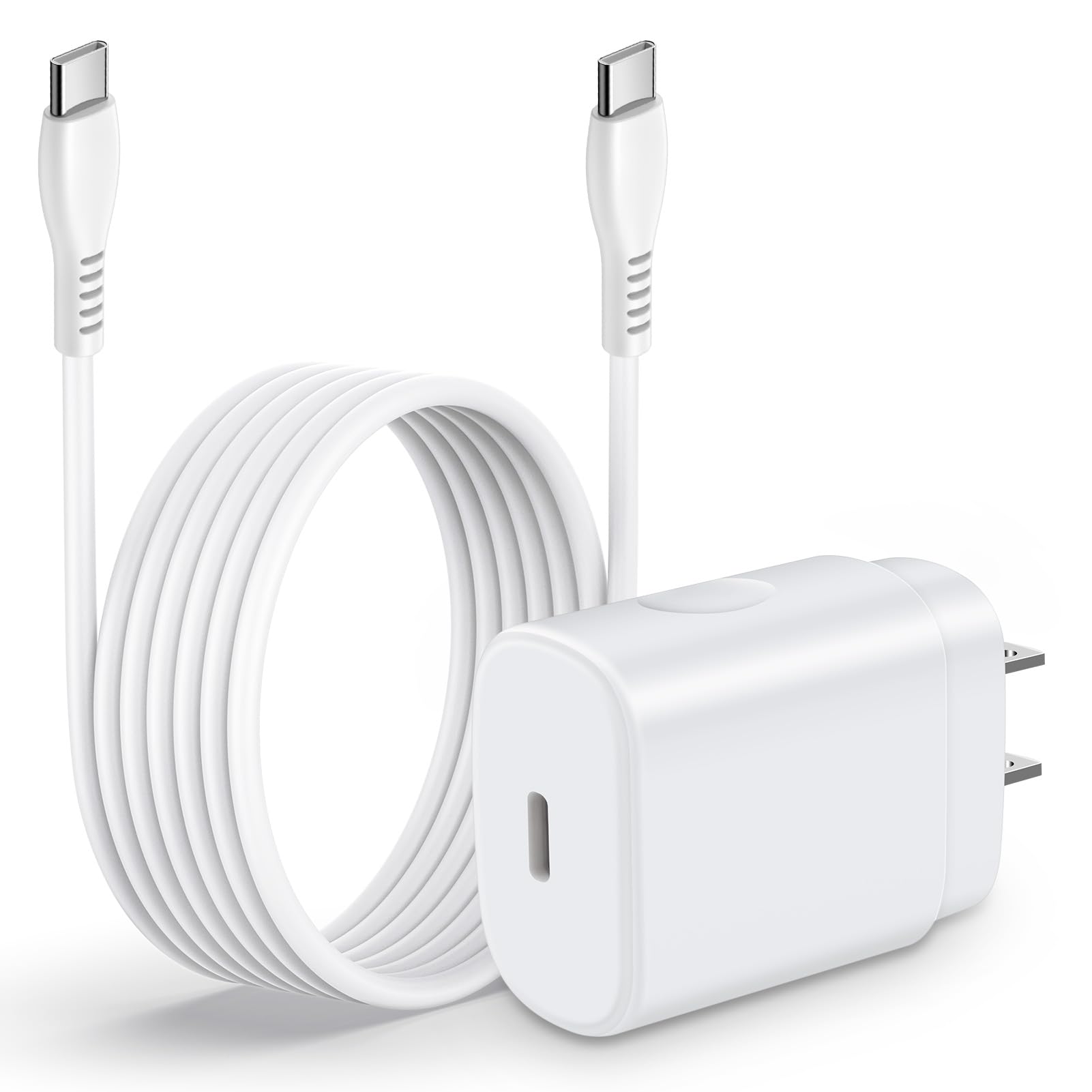 25W Samsung Fast Type C Charger for Samsung Galaxy A15 5G A54 A14 5G A25 A53 A23 A13 A03s A04s S24 Ultra S23 S22 S21 FE S20 Z Fold 5 Flip 5,Pixel 8 Pro 7a,USB C Charger Block 6FT C Type Charging Cord