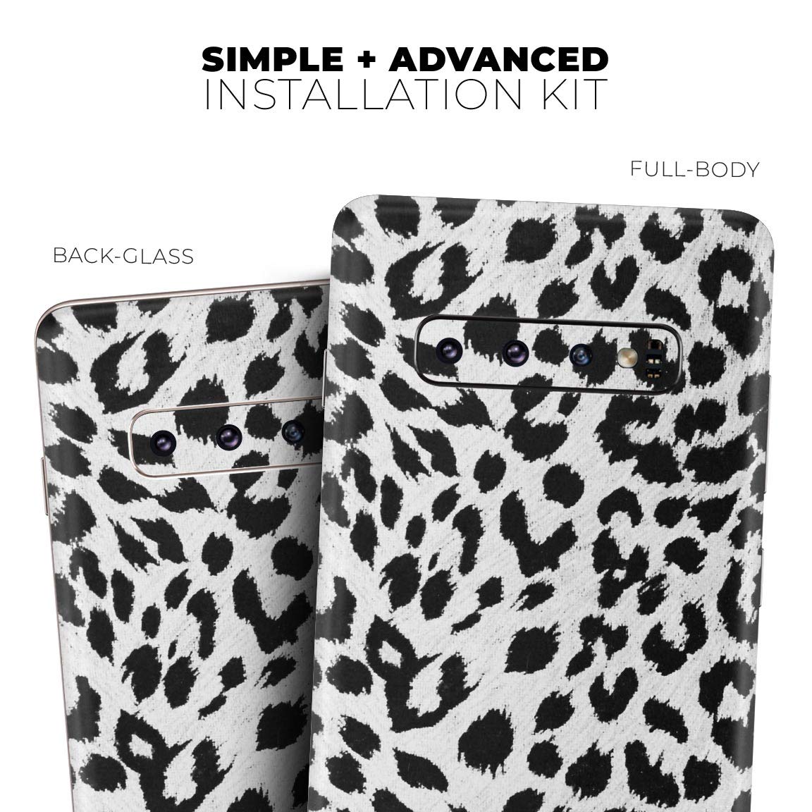 DesignSkinz Vector Leopard Animal Print Protective Vinyl Decal Wrap Skin Cover Compatible with The Samsung Galaxy S20 (Screen Trim & Back Glass Skin)