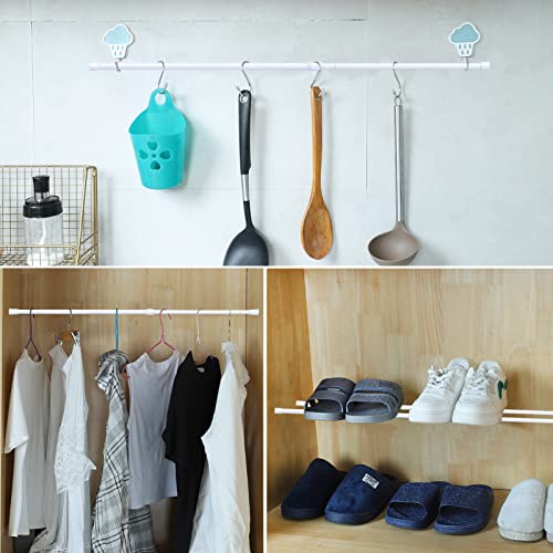 AIZESI 1pcs Tension Curtain Rod Spring Tension Rod Short Curtian Rods No Drilling Expandable Spring Loaded Curtain Tension Rod Adjustable 26 to 39 inch,Best Use Range 28 to 36 inch,White