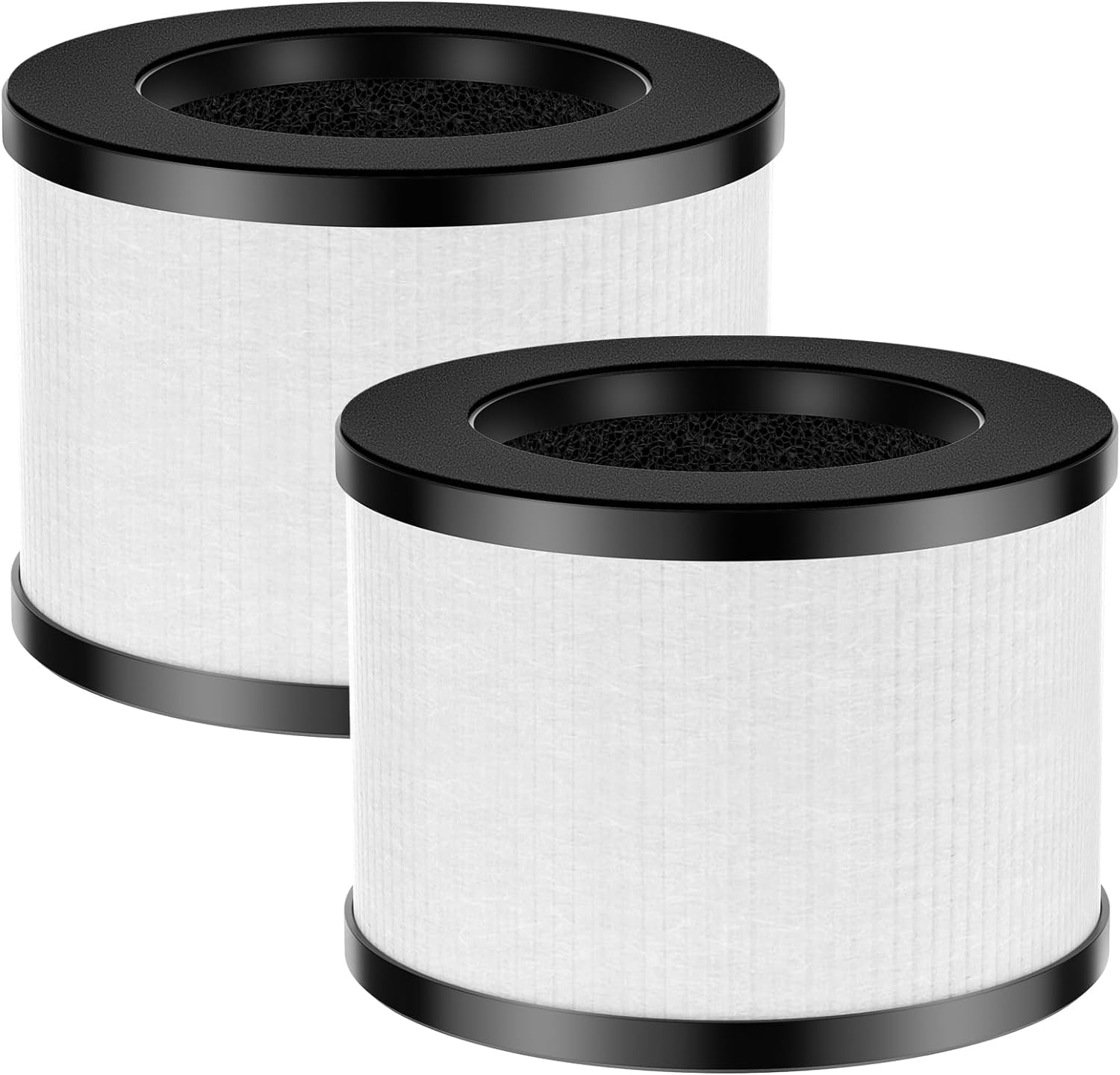 2Pack TZ-K1 Replacement Filter for ToLife TZ-K1 FreAire KN6391/HAP601 Air Purifier,Compatible with Aroeve MK01 MK06 Air Purifier,H13 HEPA Filter for Smoke Dander, 360° Rotating Filter,Black