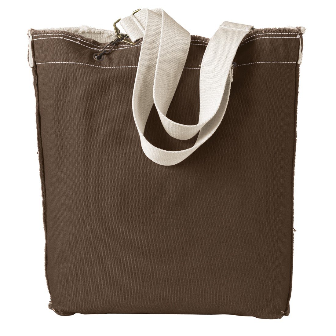 Authentic Pigment 14 oz. Direct-Dyed Raw-Edge Tote OS BLUEGRASS