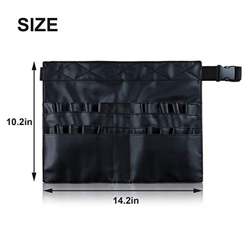 goldwheat Makeup Brush Belt Professional 26 Pockets With Artist Strap, Portable Foldable Cosmetic Pouch For Women
