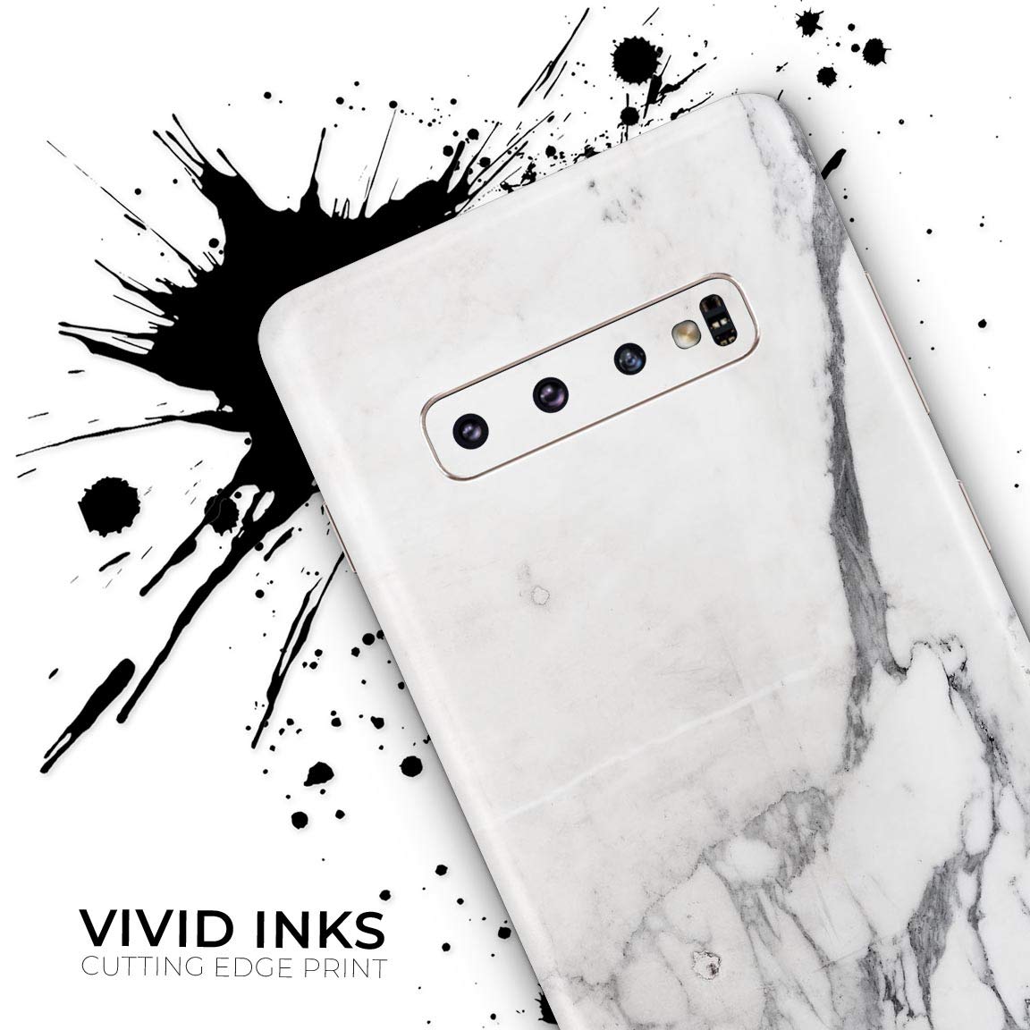 DesignSkinz White & Grey Marble Surface V3 Protective Vinyl Decal Wrap Skin Cover Compatible with The Samsung Galaxy S20 (Screen Trim & Back Glass Skin)