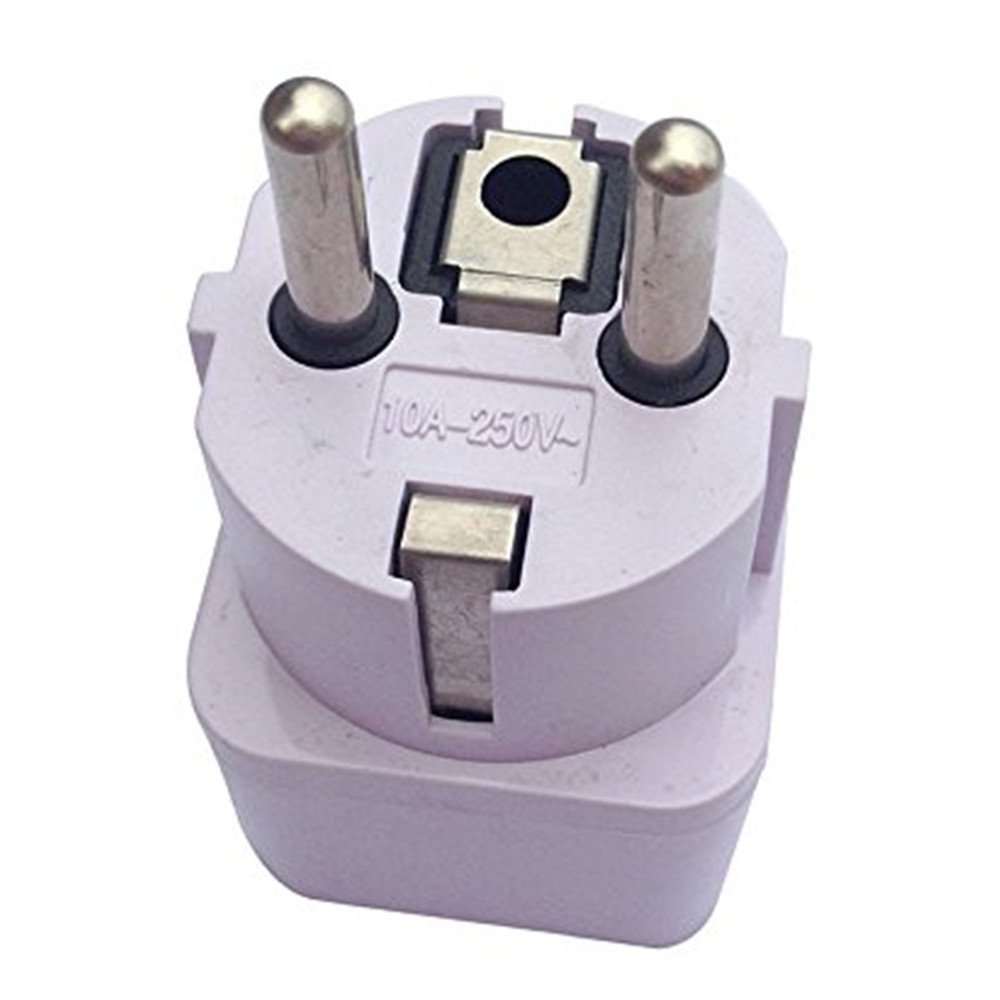 ANRANK UE3360AK 2 Packs Universal AU US UK to EU Europe Plug AC 250V Power Travel Adapter White