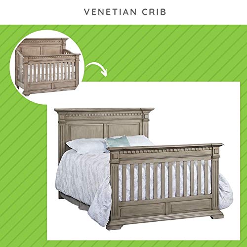 CC KITS Full-Size Conversion Kit Bed Rails for Kingsley & Centennial Convertible Crib | Multiple Finishes Available (Driftwood)
